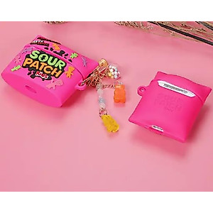 Sweet Body Pink Candy AirPod Case 3D Cartoon Funny Kawaii, Shockproof Protective Soft Silicone Case Skin Designed with Trendy Candy Keychain for AirPods 1&2, AirPods 3, and AirPods Pro (Airpods 3)