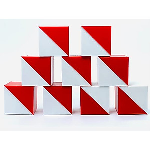 9 Cubes of Kohs White And Red