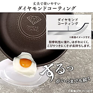 Iris Frying pan [1] White/Marble 6-Point Diamond-Coated Bread Set IH corresponding ISN-SE6