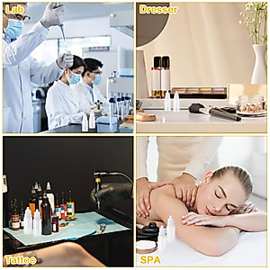 AKOLAFE 100Pcs 20ML Plastic Dropper Bottle with Caps Empty Eye Dropper Bottle Clear Essential Oil Bottle Mini Squeeze Bottles Bulk Squeezable Ear Drop Bottle Travel Size Small Bottle for Liquids Paint