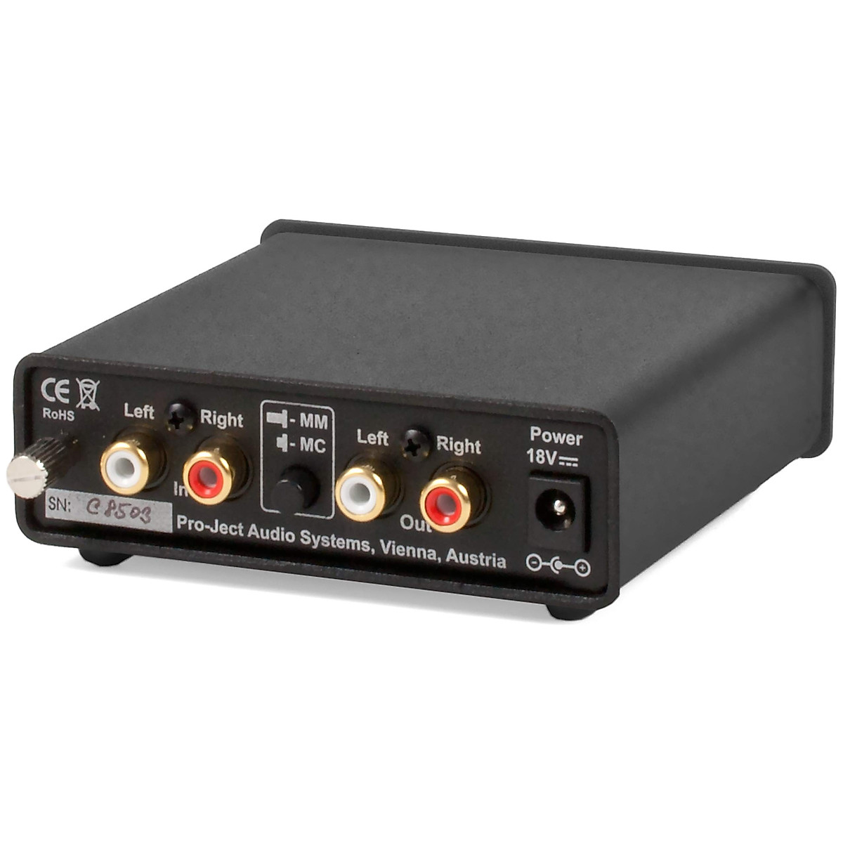 Pro-Ject Audio - Phono Box DC - MM/MC Phono preamp with line Output (Black)