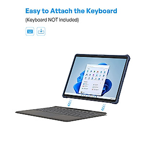 ProCase Case for Surface Pro 8, Rugged Protective Cover with Built-in Hand Strap Compatible with Type Cover Keyboard for 13.0" Microsoft Surface Pro 8 2021 Release –Navy