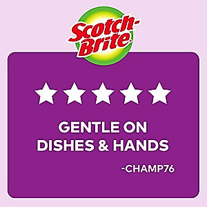 Scotch-Brite Brite Delicate Sponge, 3 Count (Pack of 8), Multi-Color