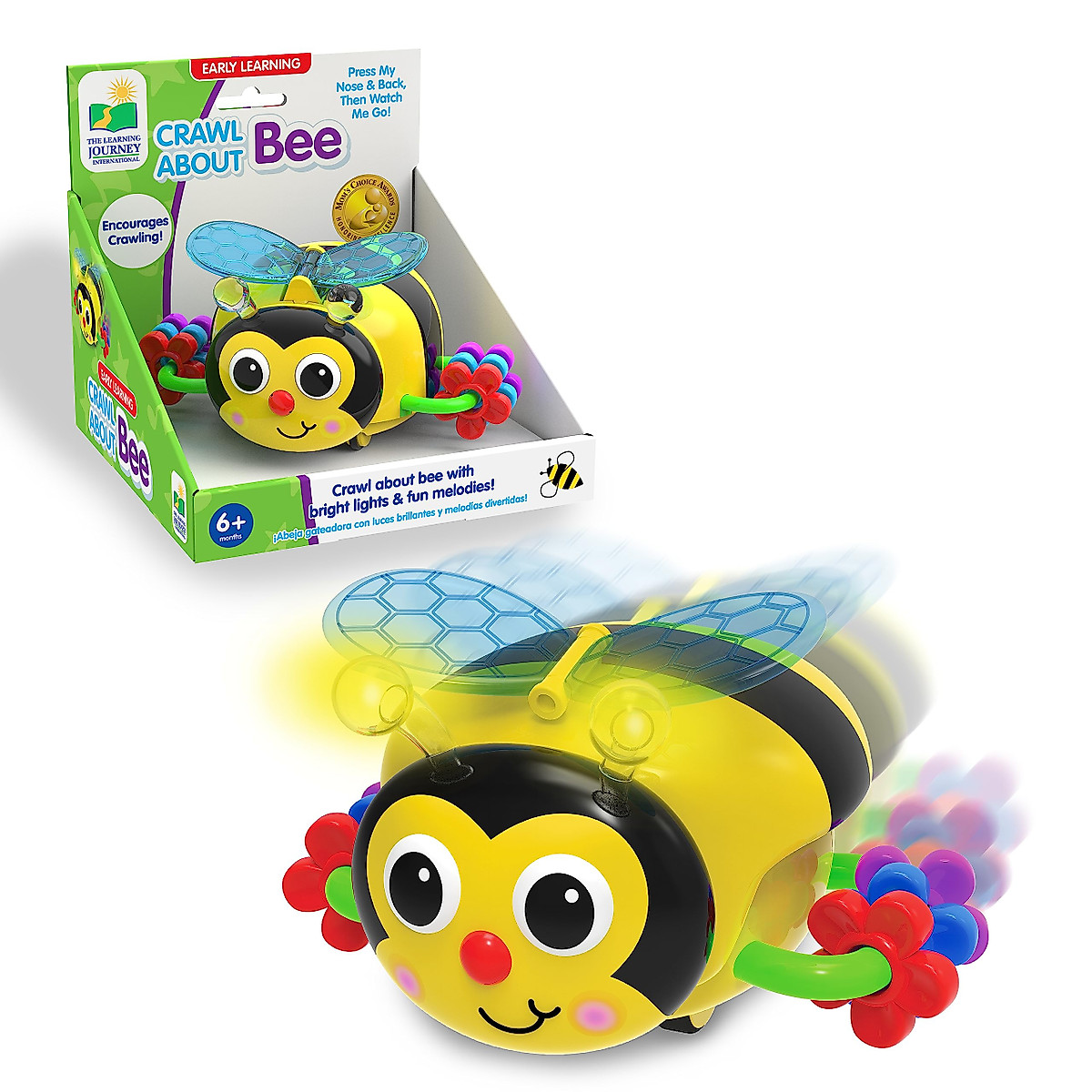 The Learning Journey Early Learning - Crawl About Bee - Crawling Toys for Babies 6-12 Months - Bright Lights and Fun Melodies - Award Winning Toys