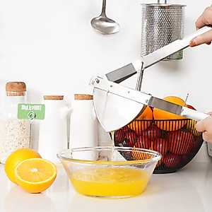 MyLifeUNIT Heavy Duty Commercial Potato Ricer, Stainless Steel Business Potato Ricer and Masher