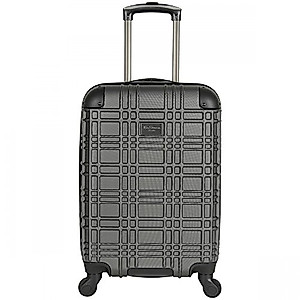 Ben Sherman Nottingham Lightweight Hardside 4-Wheel Spinner Travel Luggage, Navy, 20-Inch Carry On