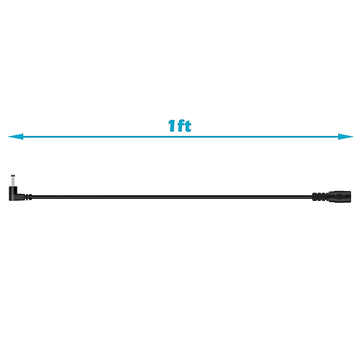 Fancasee 2 Pack 3.5mm x 1.35mm DC Power Extension Cable 90 Degree Right Angle Male to Female Plug Jack Extension Cord for IP Camera CCTV Security Camera Surveillance LED