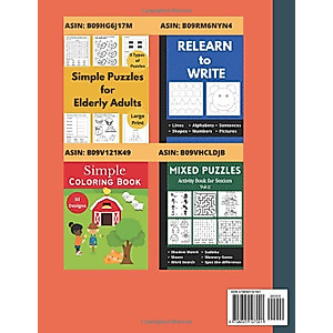 Stroke Recovery Activity Book - Puzzles Workbook for Traumatic Brain Injury & Aphasia Rehabilitation - Large Print (Stroke Recovery Activity Books)