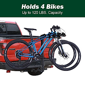 Young 4 Bike Rack - Bicycle Racks Mount Carrier for Cars, SUV and Minivans with 2" or 1-1/4 inch Hitch Receiver, Easy Assembly and Safe Locking