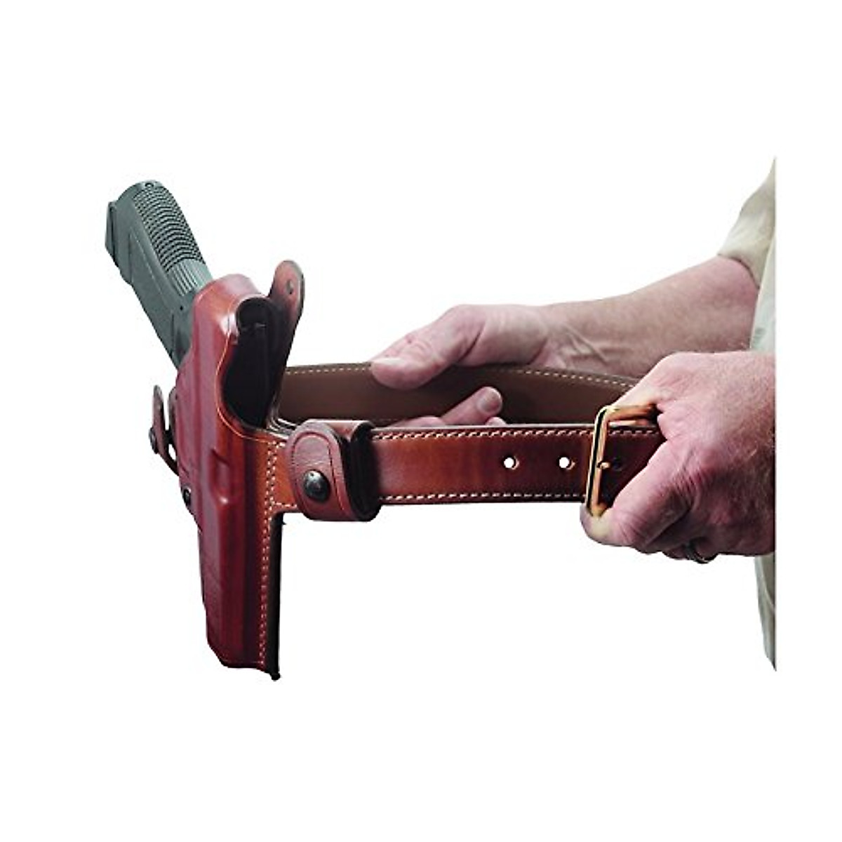 Aker Leather unisex adult Plain apparel belts, Tan, 44 US