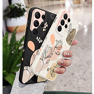 Doowear Galaxy Note 20 Ultra Case for Women Girls Cute Plants Leaf Camera Lens Protector Soft TPU Bumper Rubber Silicone Shockproof Protective Cover Phone Case for Samsung Galaxy Note 20 Ultra-Green