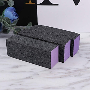 Beaupretty 3pcs Nail Files and Buffer Professional Three-sided Emery Board Buffers Nail Art Care Buffer Block Tools