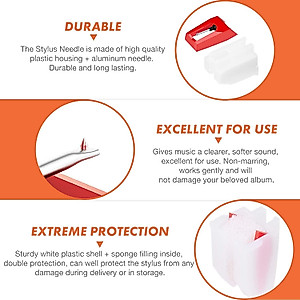 Record Player Needle, 1 PC Record Player Cartridge with 4 PCS Diamond Stylus Replacement for Crosley, ION, LP, Phonograph