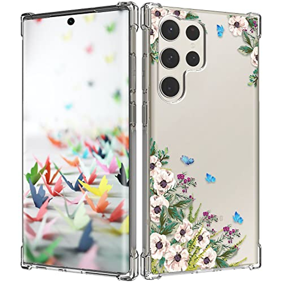 Dcwunk for Samsung Galaxy S23 Ultra Case and Cell Phone Ring Stand Finger Holder