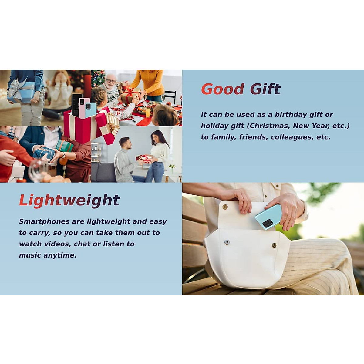 GOWENIC 8Pro Unlocked Android Smartphone, 5 inch Dual Card Dual Standby Cell Phone, RAM 512MB ROM 4GB, Ultra Thin Mobile Phone Supports Face Unlocking, for Android 4.2, 1500mAh Battery(Green)