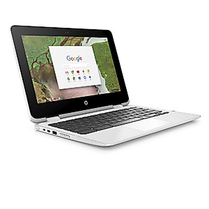 HP 11-ae051wm 11.6” X360 Touchscreen Chromebook - Intel Celeron N3350 1.1GHz 4GB RAM 64GB eMMC Snow White (Renewed)