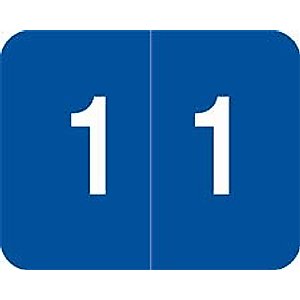 Doctor Stuff - File Folder Labels, Number 1, Compatible with SMEAD DCCRN - SENM Series Chart Stickers, Blue, 1" x 1-1/4", #1, 500/Roll