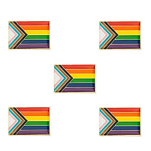 Pack 5PCS Heart Shape Lapel Pin LGBT Badges Pride Lapel Pins Brooches Badges