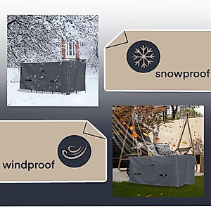 HWmatyCover Patio Bistro Set Cover, Outdoor Bar Set Cover 80 Inch, Heavy Duty Waterproof Patio Bistro Table Cover, All Weather Protection Patio Furniture Cover with Air Vent, 80"W x 39"D x 30"H, Grey