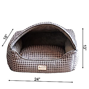 Armarkat 24" Bronze & Silver 2016 Cat Bed,18''Lx24''Wx13''H,C34HHG/SH
