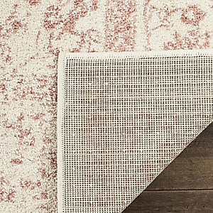 SAFAVIEH Adirondack Collection Area Rug - 8' x 10', Ivory & Rose, Oriental Distressed Design, Non-Shedding & Easy Care, Ideal for High Traffic Areas in Living Room, Bedroom (ADR109H)