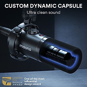 MAONO AU-A04 USB Microphone with PD200X Dynamic Microphone Bundle for Podcast, Studio, Streaming, Recording, Vocal