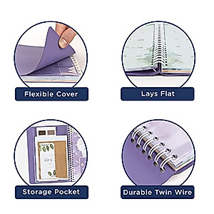 AT-A-GLANCE 2023 Weekly & Monthly Planner, 5-1/2" x 8-1/2", Small, Beautiful Day, Lavender (938P-200)