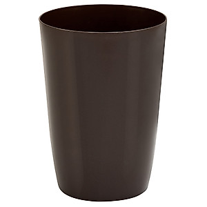 Small Trash Can – Open Top Garbage Cans for Kitchen, Office, Dorm, Bathroom, etc. –Waste Can for Compact/Tight Spaces – The Perfect Bathroom Trash Can - 2 Gallon Trash Bin – Glossy Metalic Dark Brown