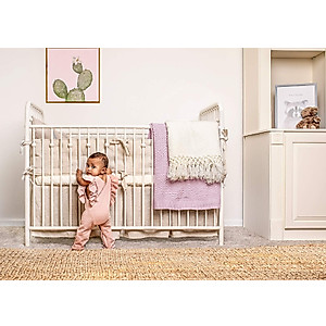 Crib Fitted Sheet by Pure Bamboo, Genuine 100% Organic Viscose Derived from Bamboo, Luxuriously Soft, Ultimate Cooling, Fits Standard Size Crib Mattress (Sea Glass)