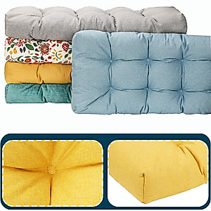 Custom Tufted Bench Cushions,Non Slip Memory Foam Bench Cushion for Indoor Furniture,4 inches Thick Outdoor Swing seat Cushions,Water Resistant Bench Pillows Pads for Piano Garden