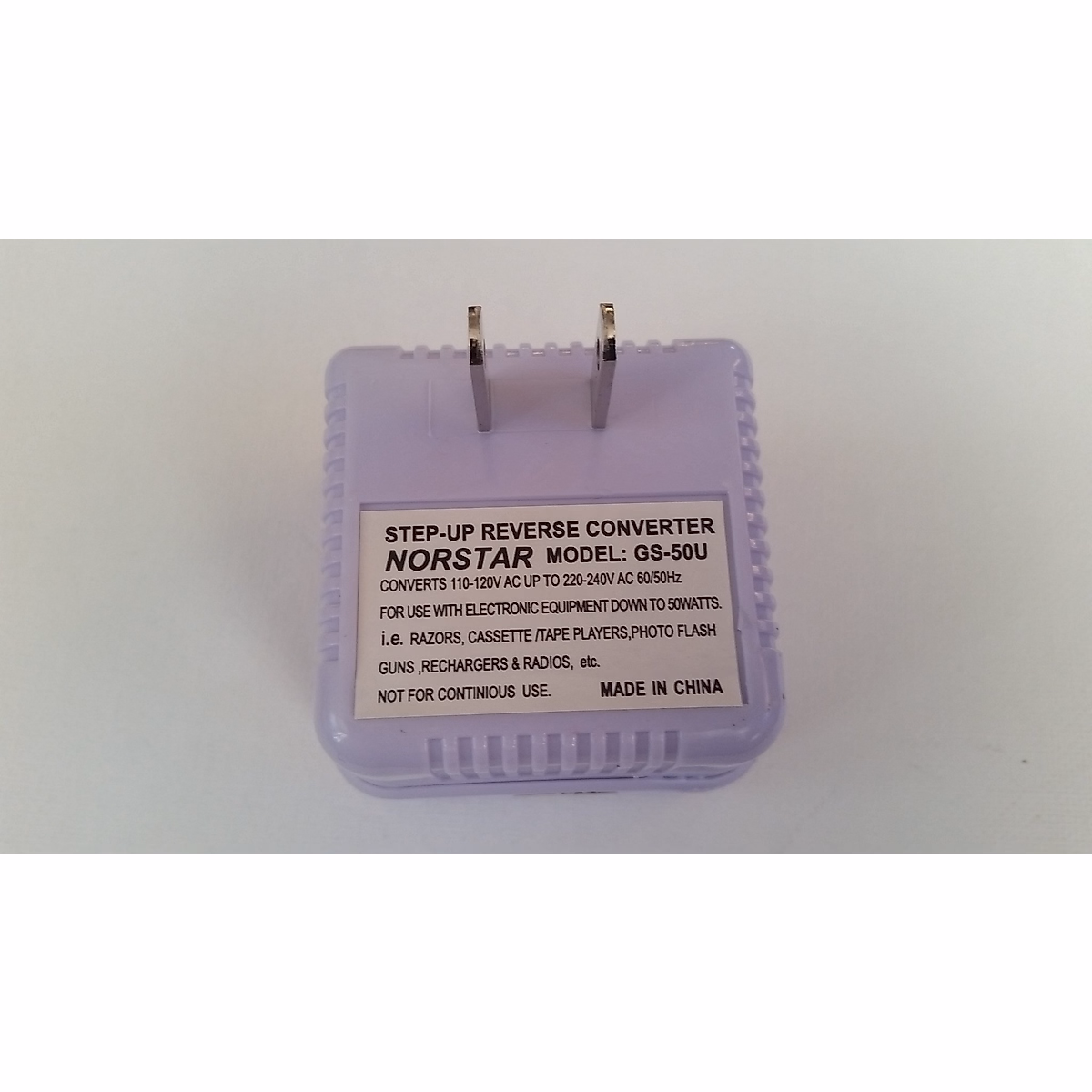 Norstar 50 Watt Step Up Reverse Compact International Travel Voltage Converter