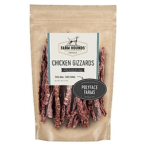 Farm Hounds - Chicken Gizzards - Premium Natural Chicken Jerky For Dogs - From 100% Humanely Raised Chicken - Break-To-Size - Great For Training & Treats - No Added Fillers - Made in USA - 4oz -1 Pack