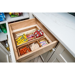 Lipper International Acacia Organizer Tray, 3-Compartments, 12" x 4 1/8" x 1 3/4"