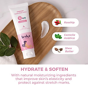 Leska Maternity Hydrating Lotion | STAGE A: PREPARE Supple Belly Lotion (Pregnancy Months 1-5) | Part of a Complete 3 Stage Pregnancy Skin Care System | New Mom Gifts (4oz)