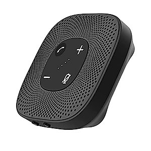 CA Essential Speakerphone SP-2000 - USB and Bluetooth Speakerphone, Clear Sound, 360 Degree Noise Cancelling Microphone with 3m Range, 66 Ft BT Wireless Range, by Cyber Acoustics
