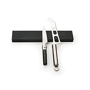 RSVP International Magnetic Knife Tool Bar Multi-Use Wall Mounted,10 Inch, Black Silicone