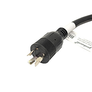 Parkworld 885187 L6-20 Y Splitter Cord for PDU and UPS 20A, 12 AWG L6-20 Plug to (2) L6-20 Receptacle, L6 Twist Lock 3-Prong 20 AMP Y Adapter Cord
