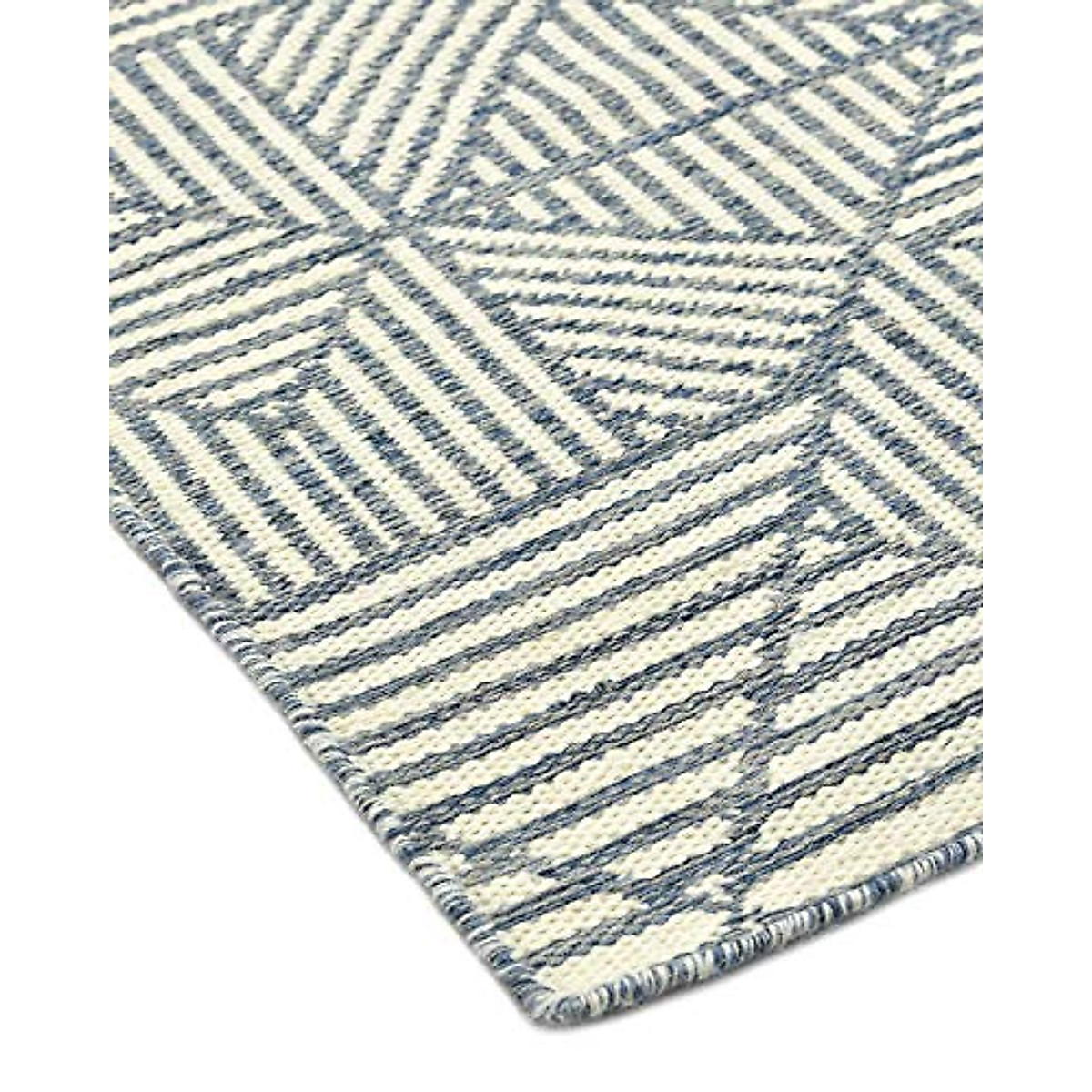 Solo Rugs Edra Contemporary Handmade Area Rug, 8' 0" x 10' 0", Denim
