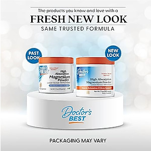 Doctor's Best High Absorption Magnesium Powder,White, 100% Chelated TRACCS, Not Buffered, Headaches, Sleep, Energy. Non-GMO, Vegan, Gluten Free, 200G, 7.1 Ounce (Pack of 1)