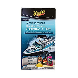 Meguiar's New Boat Owner's Essentials Box - Boat Cleaning Kit With Premium Marine-Grade Products for Your Boat or RV