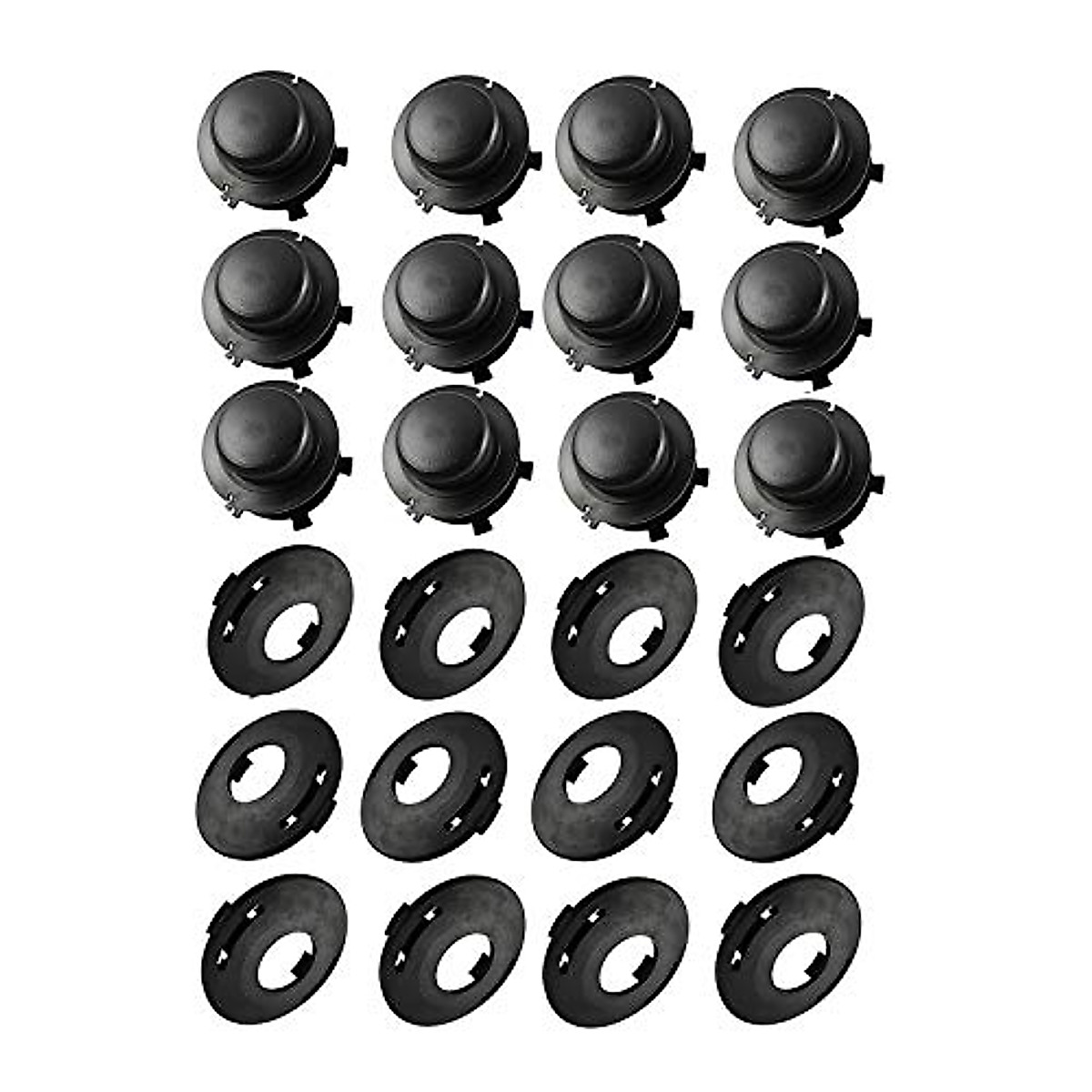 Hippotech Pack of 12 Spool and Cap Combo Replacement for Stihl Head Cover 25-2 FS 90 100 110 120 130 55 80 83 85