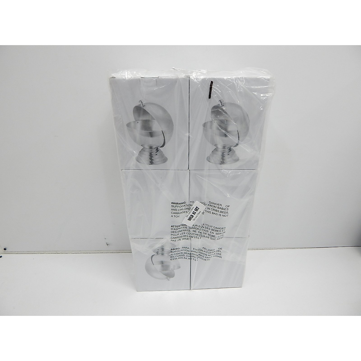 Winco 20 Ounce Sugar Bowl with Roll Top, Set of 6