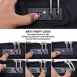 Omnpak 16-17 inch Laptop Bag, Laptop Briefcase with Combination Lock, Anti Theft Business Office Bag,Satchel Bags for Men,Water-Repellent Gaming Computer Bag for Women Locking Notary Bag, Hippa Bag