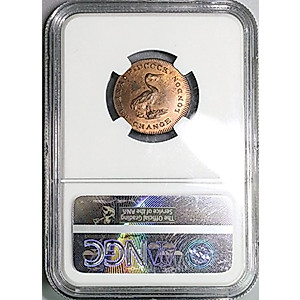 1801 UK Great Britain Conder Token WANDEROW Pidcock's Middlesex D&H 1073 (16091101C) Farthing Mint State NGC MS 64 RB