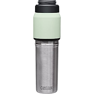 CamelBak MultiBev Water Bottle & Travel Cup – Vacuum Insulated Stainless Steel – Moss/Mint – 22 oz bottle & 16 oz cup