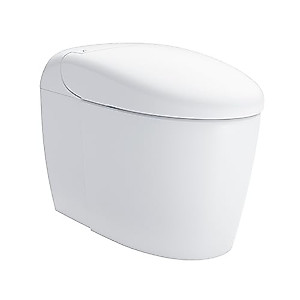 TOTO NEOREST® RS Dual Flush 1.0 or 0.8 GPF Toilet with Intergeated Bidet Seat and EWATER+, Cotton White - MS8341CUMFG#01