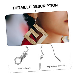 TEHAUX Earring Accessories Kit 50pcs Earring Hooks in Silver Copper Safe and Easy to Wear for DIY Jewelry