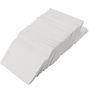SINJEUN 3000 PCS 1.77 x 2.95 Inches White Merchandise Tag, Blank Paper Gift Tags, Hanging Garment Shipping Tags with Hole for Crafting