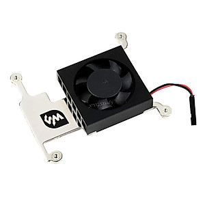 Cooling Fan for Raspberry Pi 4B/3B+/3B Low-Profile CPU with Aluminum Alloy Bracket and GPIO Fan Adapter @XYGStudy (PI-FAN-3007-B)