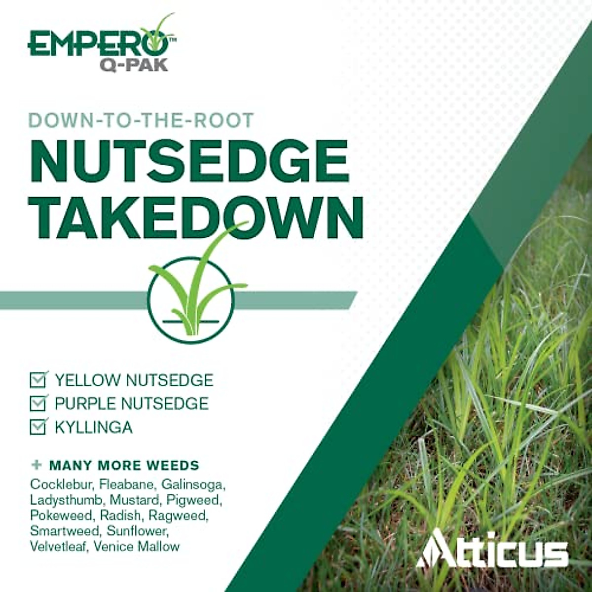 Empero Q-Pak Nutsedge Killer (Compare to SedgeHammer Plus) - 13.5 Grams Turf Herbicide - Kills Nut Grass in Established Lawns, Ornamental Turfgrass, & Landscape Areas